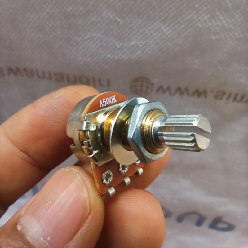 Potensio A500K Drat Kuningan untuk Tone Gitar Bass bisa untuk volume ...
